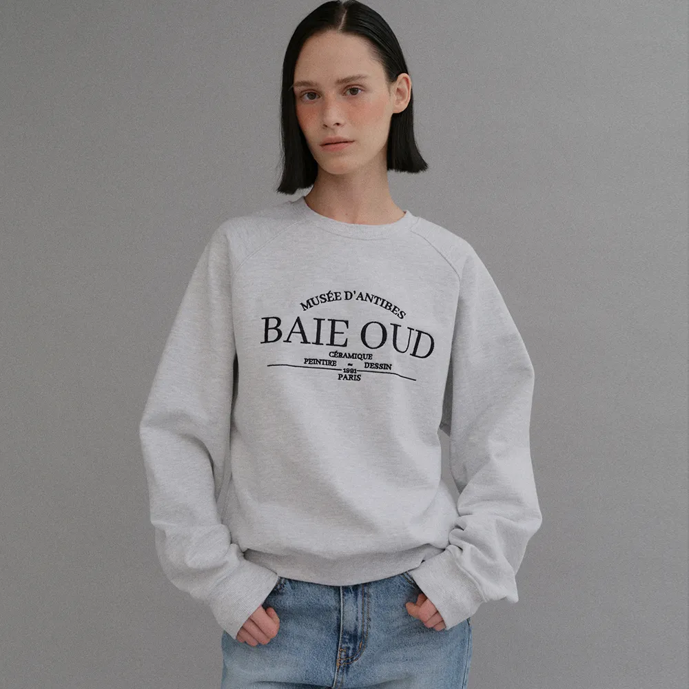BAIE OUD Embroidery sweat shirt_melange gray - 감도 깊은 취향 셀렉트샵 29CM