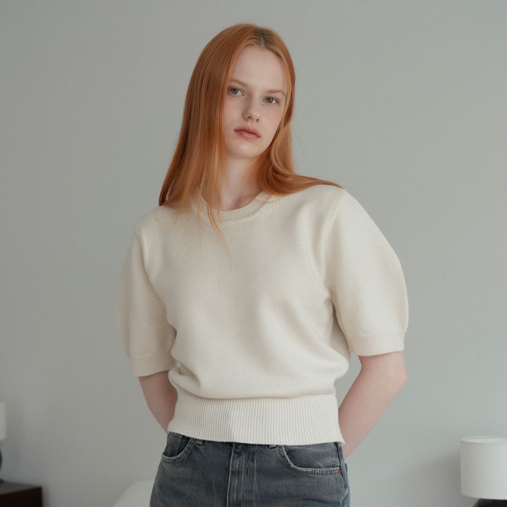 Balloon Sleeve Half Knit (Cream_beige) - 감도 깊은 취향 셀렉트샵 29CM