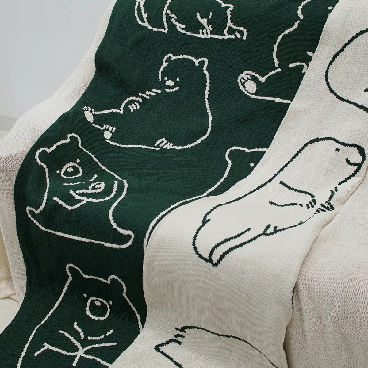 베어 양면 니트 블랭킷 L 2color - 감도 깊은 취향 셀렉트샵 29CM