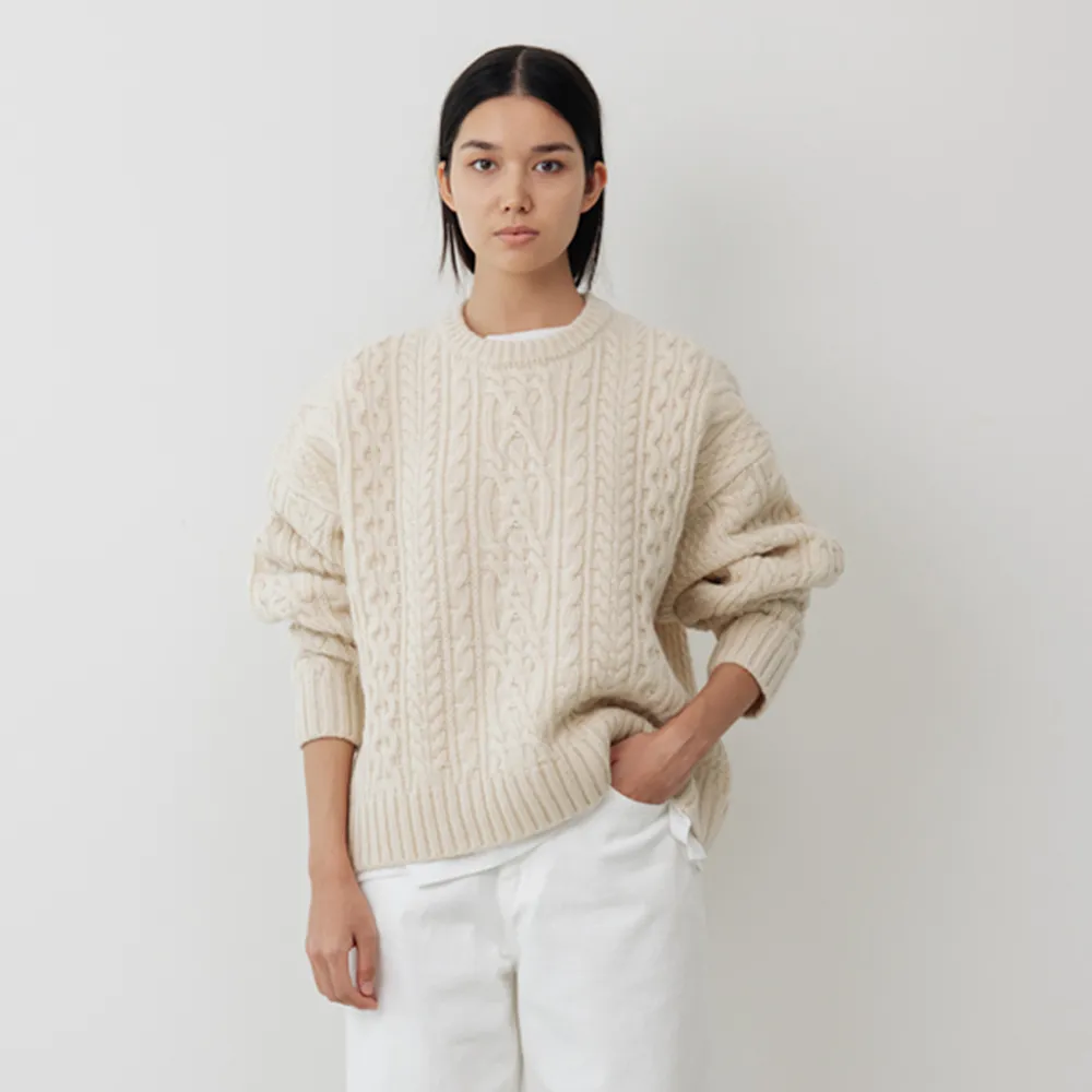 Shetland Wool Cable Knit (Cream) - 감도 깊은 취향 셀렉트샵 29CM