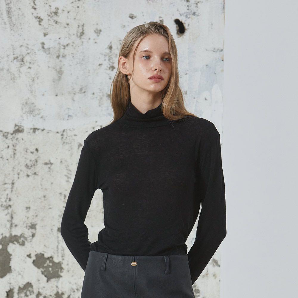 BASIC TURTLENECK TOP_BLACK - 감도 깊은 취향 셀렉트샵 29CM