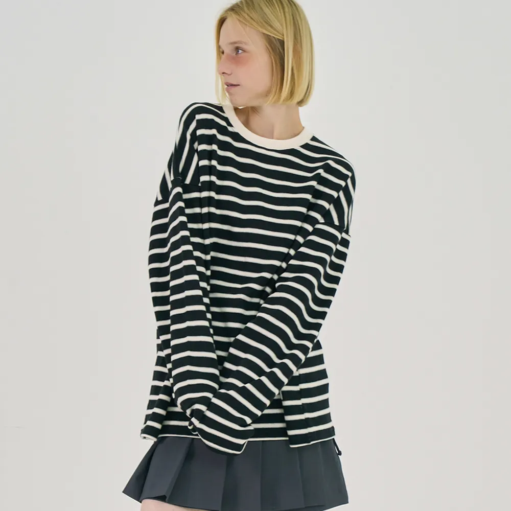 Stripe Zurry Boxy T-Shirts Black - 감도 깊은 취향 셀렉트샵 29CM