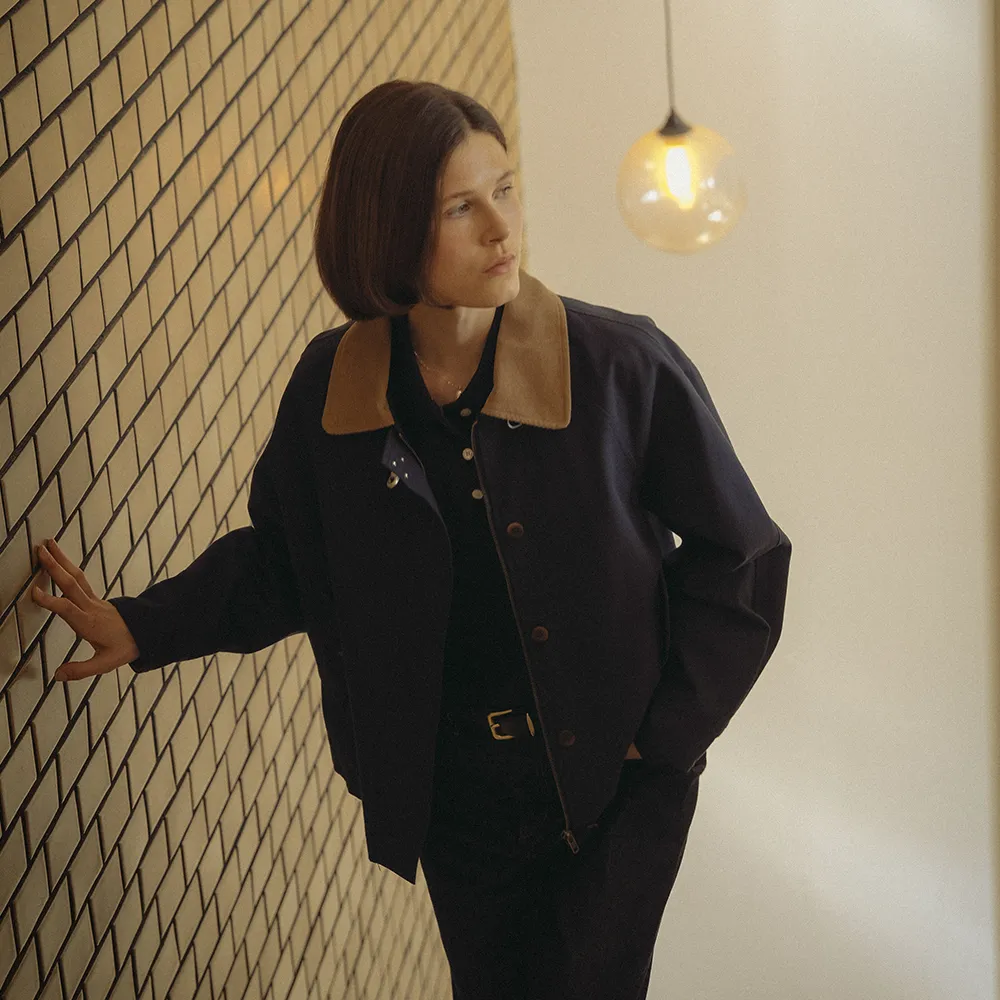 Buckle point coloring collar jumper_Navy - 감도 깊은 취향 셀렉트샵 29CM