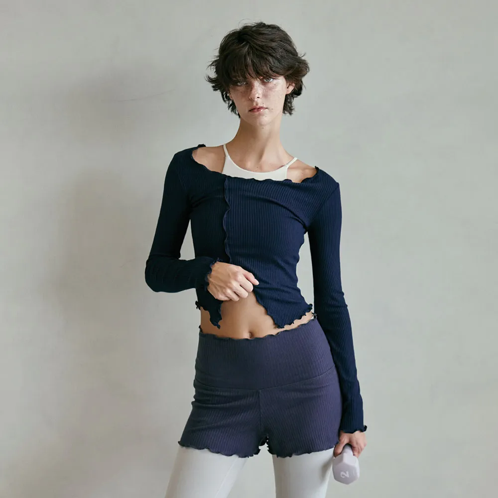 비비아나 골지 쇼츠 DEVI-B0061-에쉬네이비 - 감도 깊은 취향 셀렉트샵 29CM