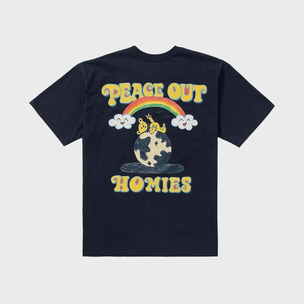 PEACE OUT HOMIES TEE (NAVY) - 감도 깊은 취향 셀렉트샵 29CM