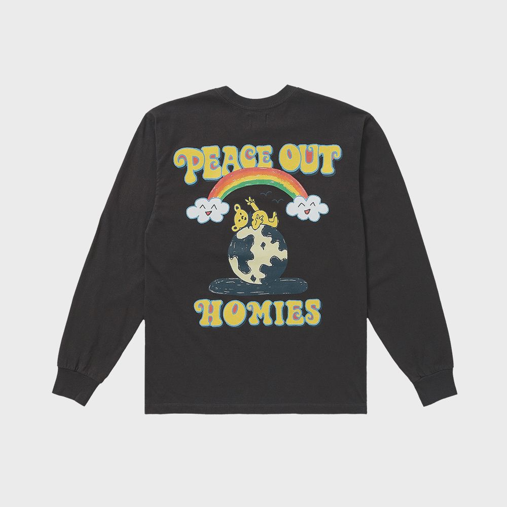 PEACE OUT HOMIES L/S TEE (WARM SLATE) - 감도 깊은 취향 셀렉트샵 29CM