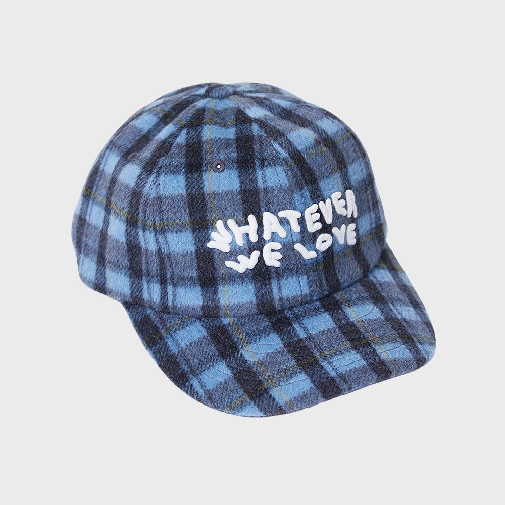 WOOL CAP WHATEVER BLUE CHECK - 감도 깊은 취향 셀렉트샵 29CM