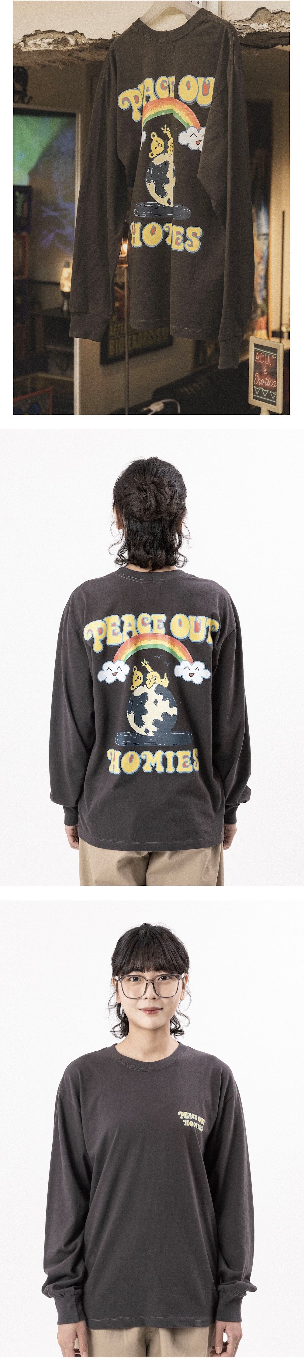 PEACE OUT HOMIES L/S TEE (WARM SLATE) - 감도 깊은 취향 셀렉트샵 29CM