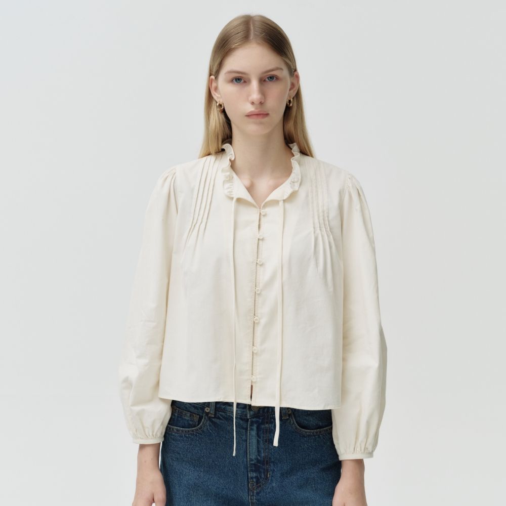 frill string blouse - ivory - 감도 깊은 취향 셀렉트샵 29CM