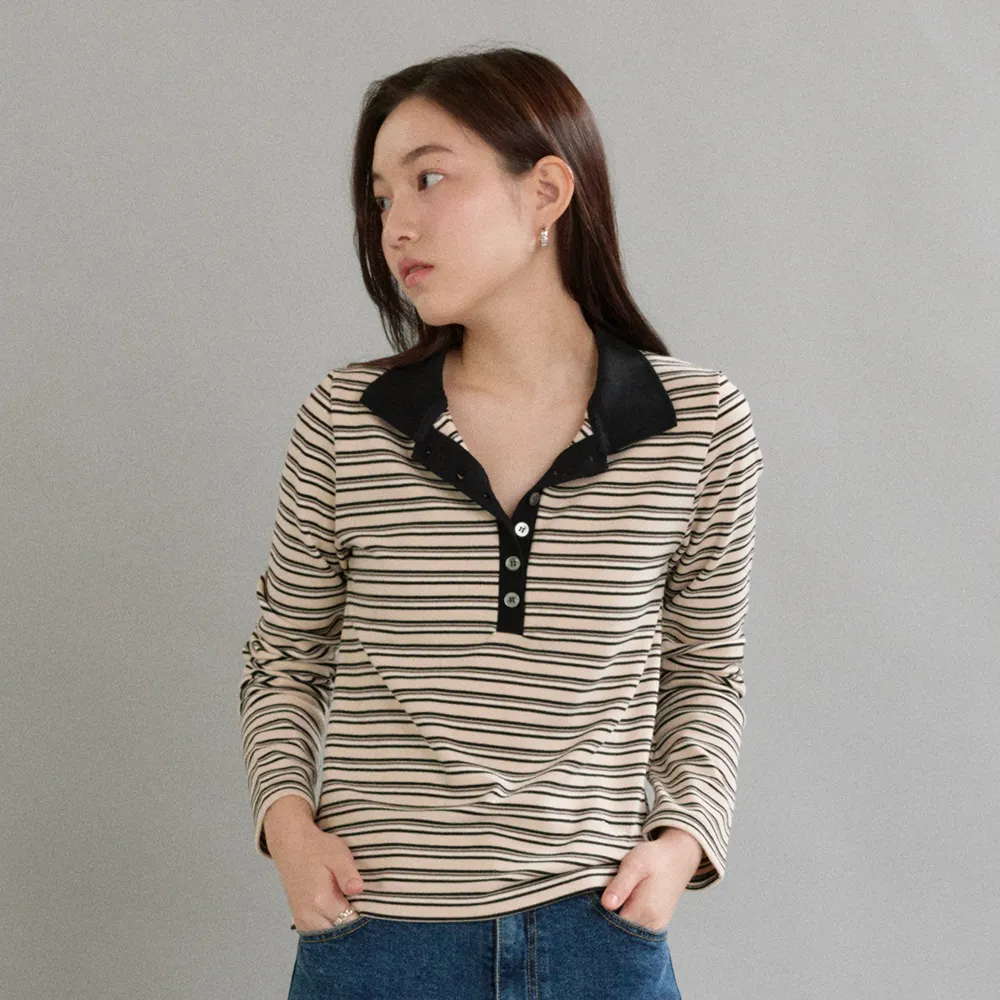 [3rd] Stripe PK T-Shirt (Ivory) - 감도 깊은 취향 셀렉트샵 29CM