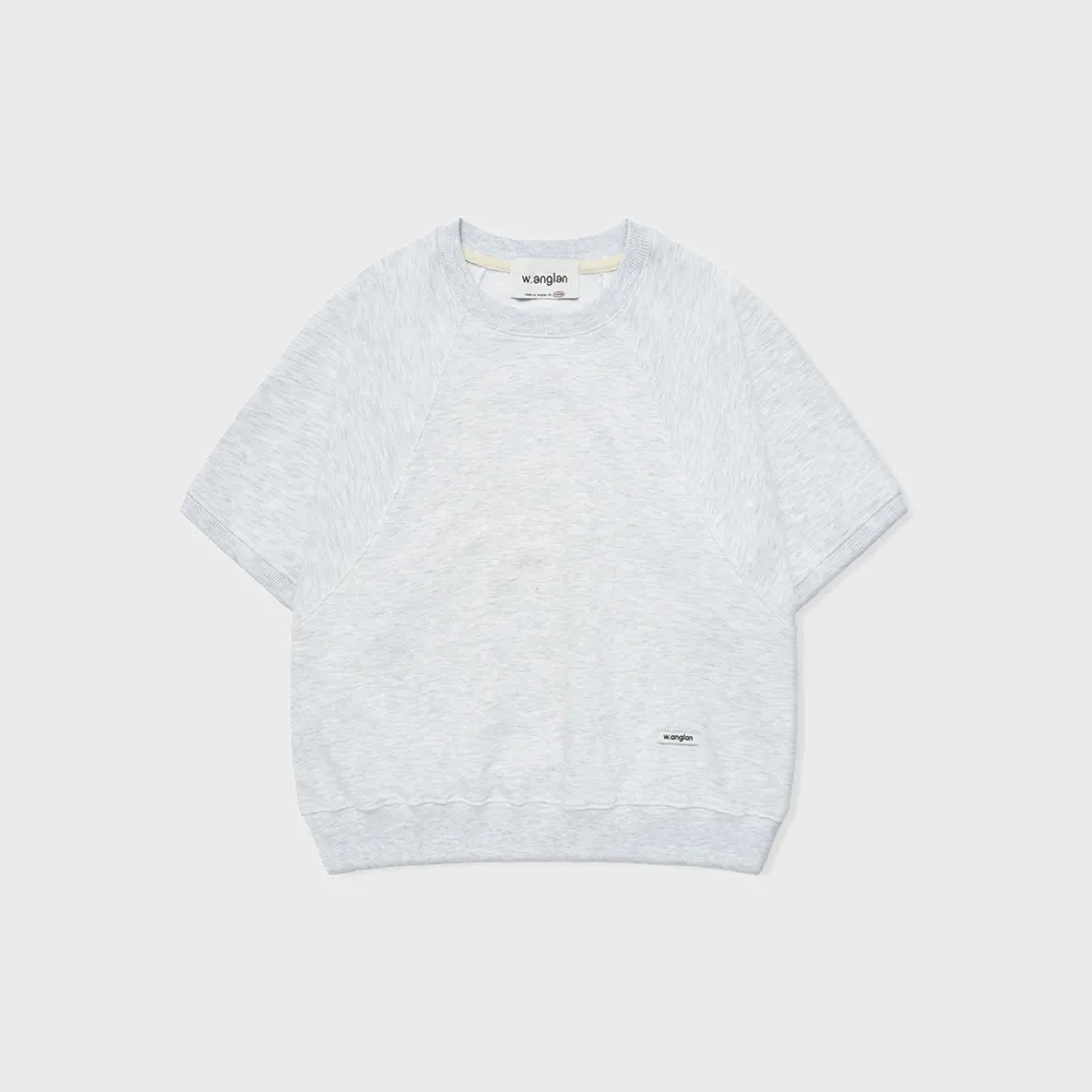 [AG.W] Round Raglan Sweat Half Tee - White Melange - 감도 깊은 취향 셀렉트샵 29CM
