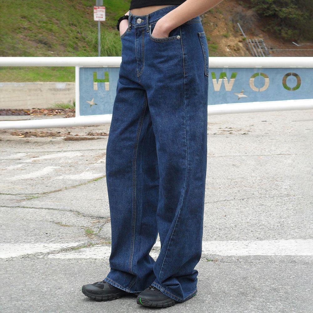 WIDE-LEG JEANS_DARK BLUE_LC243PT14DU - 감도 깊은 취향 셀렉트샵 29CM