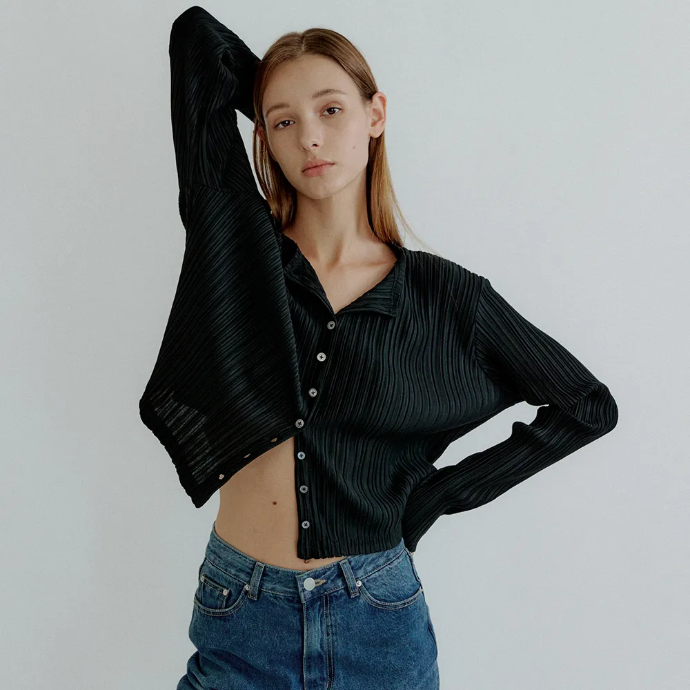 [3rd] Sandy pleats cardigan (black) - 감도 깊은 취향 셀렉트샵 29CM