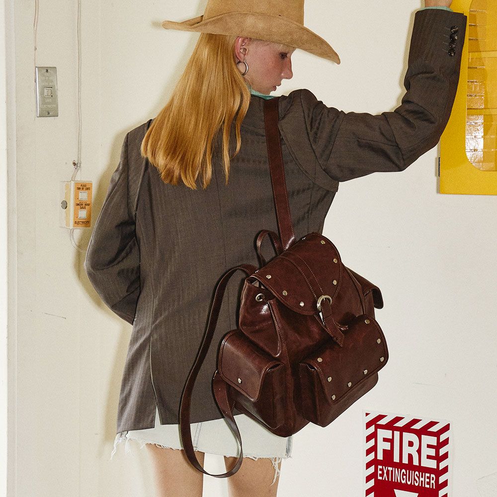 STUD 3POCKET BACKPACK [Dark Brown] - 감도 깊은 취향 셀렉트샵 29CM