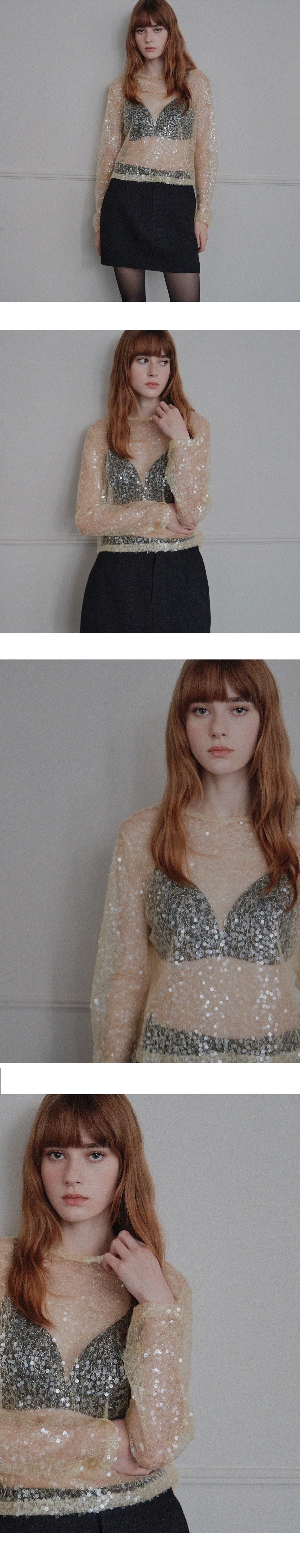 Spangle Moody Back Ribbon Top - Black - 감도 깊은 취향 셀렉트샵 29CM