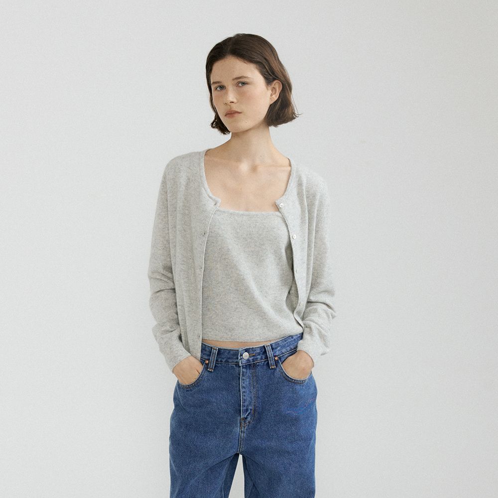 Cosy Knit Cardigan (Light Grey) - 감도 깊은 취향 셀렉트샵 29CM