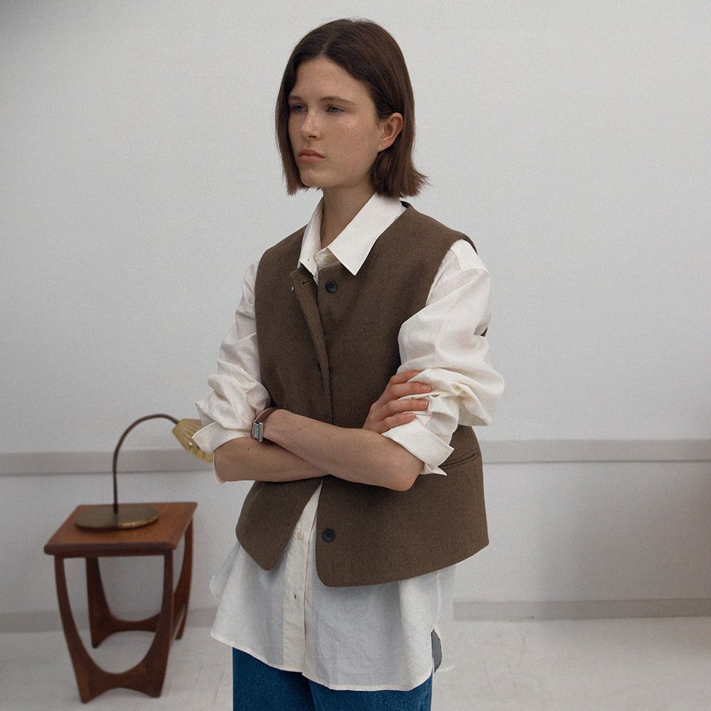 brenda wool vest - camel brown - 감도 깊은 취향 셀렉트샵 29CM