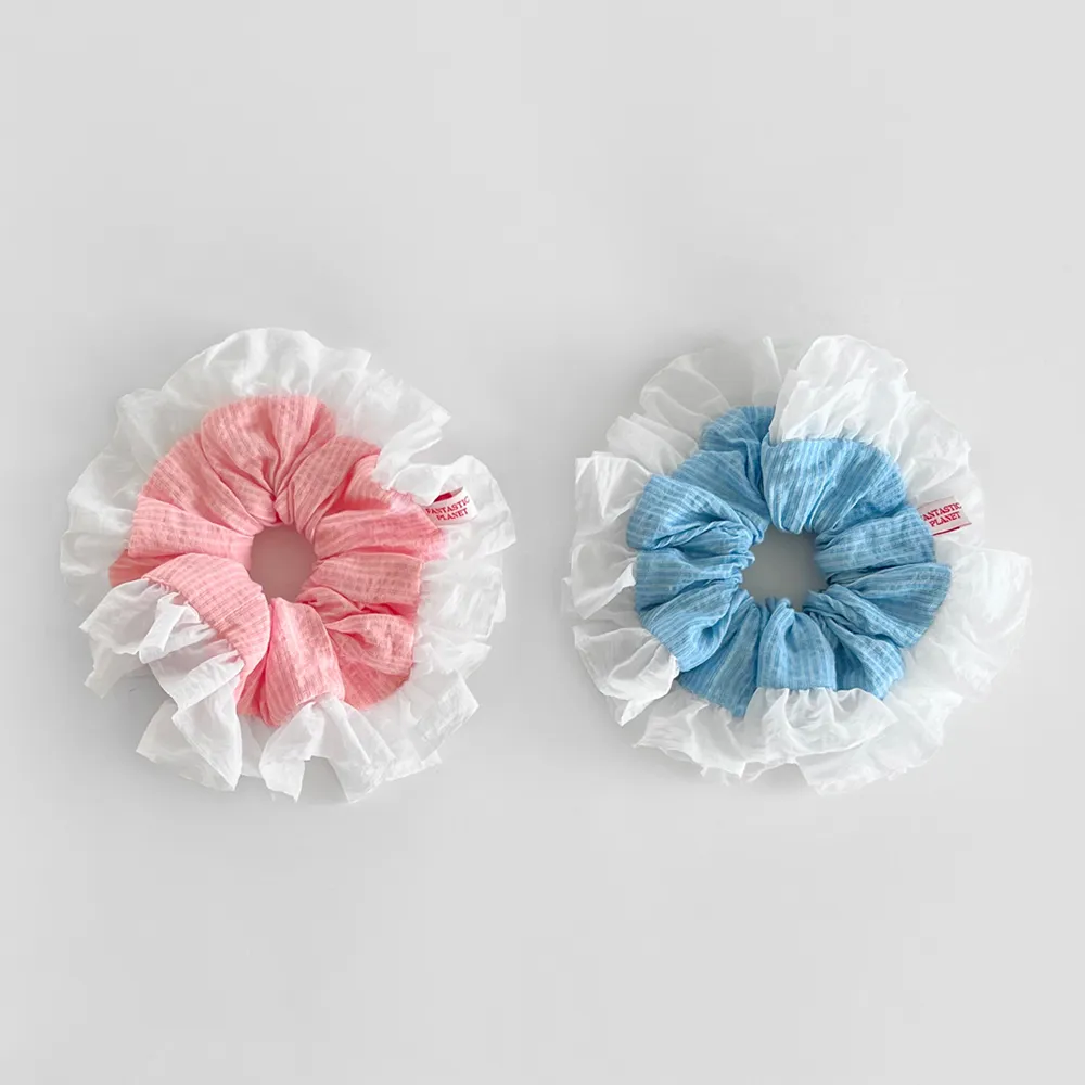 frill stripe scrunchie (2colors) - 감도 깊은 취향 셀렉트샵 29CM
