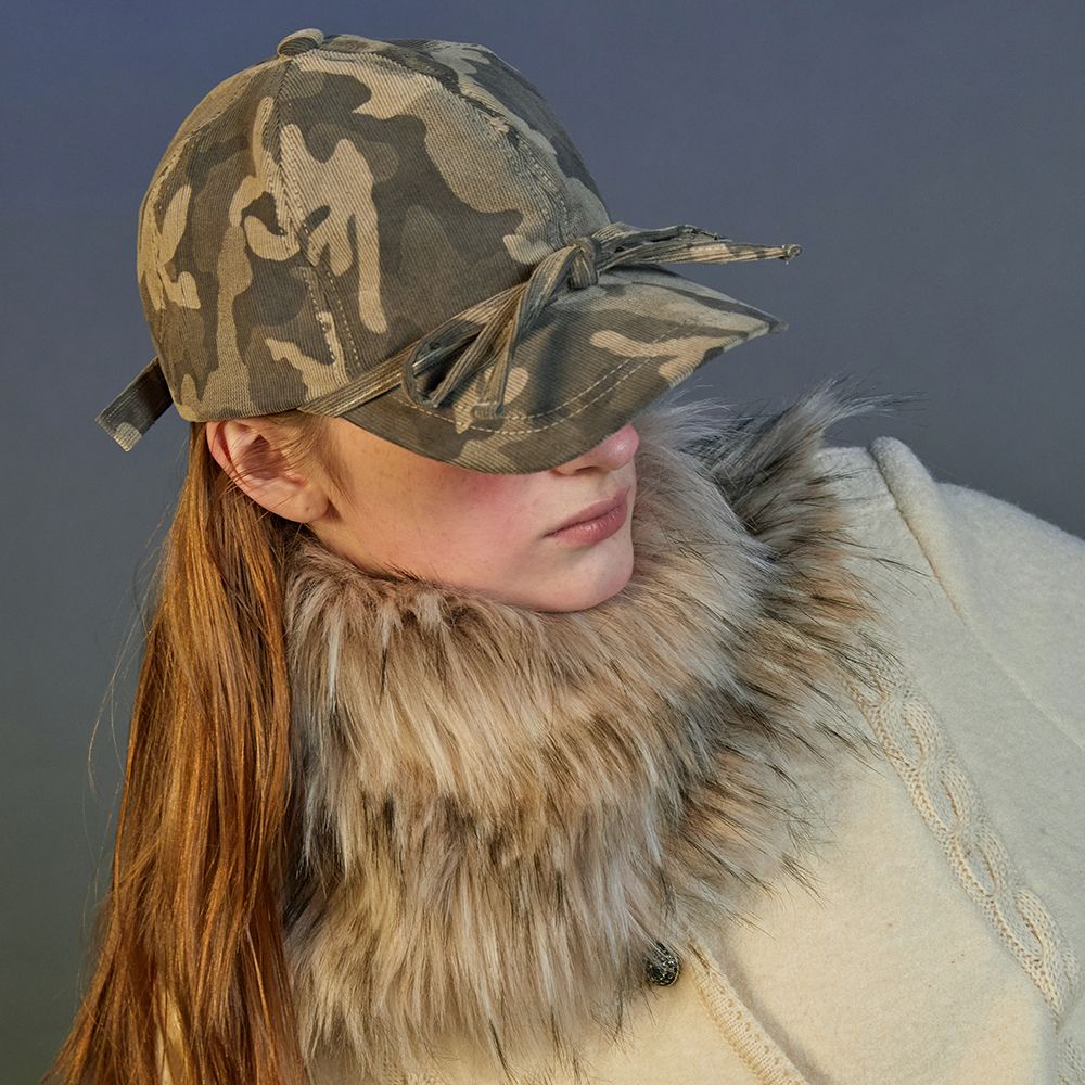 BASIC BALL CAP_RIBBON_CAMO KHAKI - 감도 깊은 취향 셀렉트샵 29CM