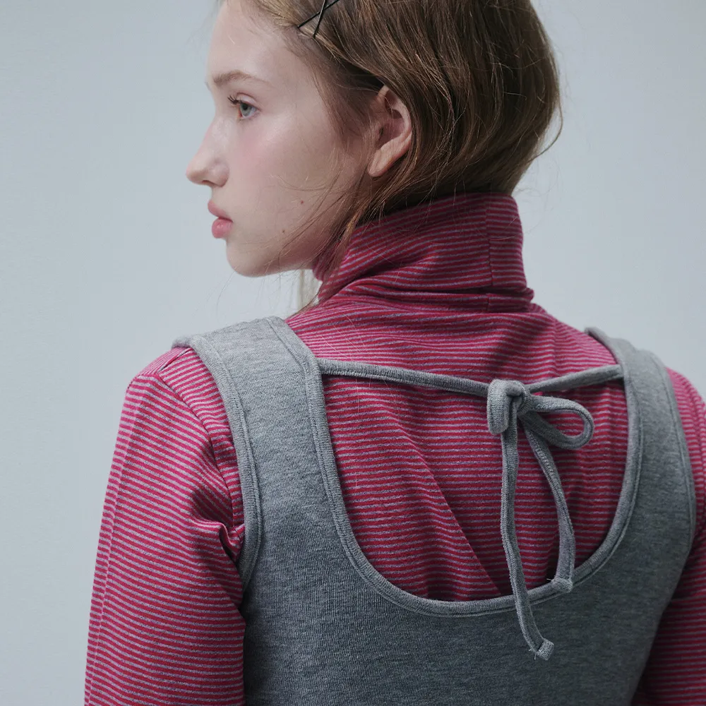 STRIPE HIGH NECK LAYERED TEE(3COL) - 감도 깊은 취향 셀렉트샵 29CM