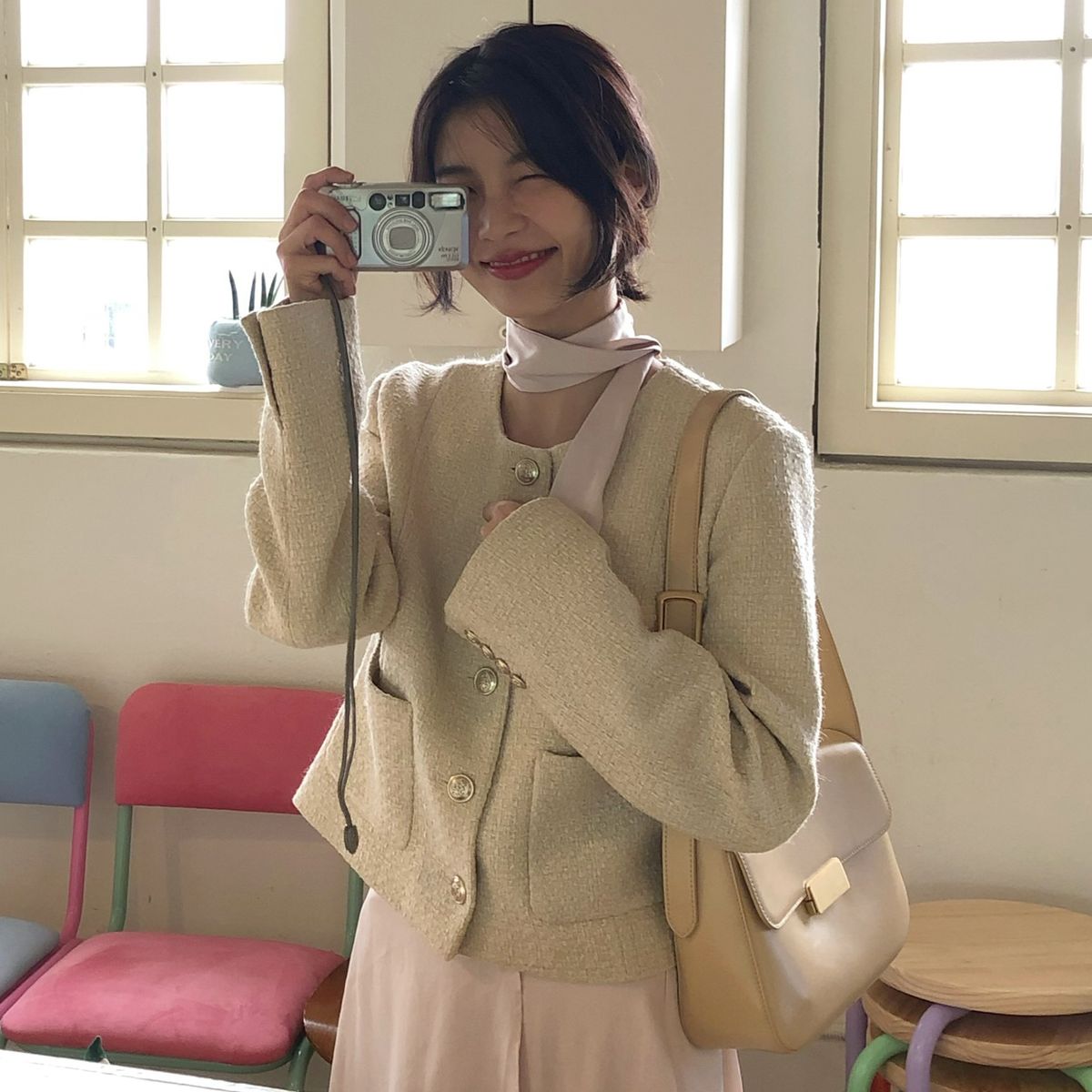 [29CM 단독]Round-neck Tweed Blazer SW4AJ858-C2 - 감도 깊은 취향 셀렉트샵 29CM