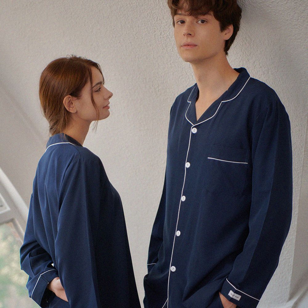 [2PACK] (uni) 커플 마일드 실크라인 긴팔 잠옷 세트 4colors - 감도 깊은 취향 셀렉트샵 29CM