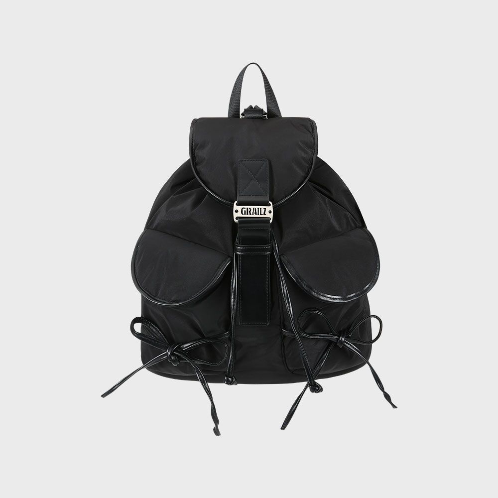 PADDED RIBBON BACKPACK [BLACK] - 감도 깊은 취향 셀렉트샵 29CM