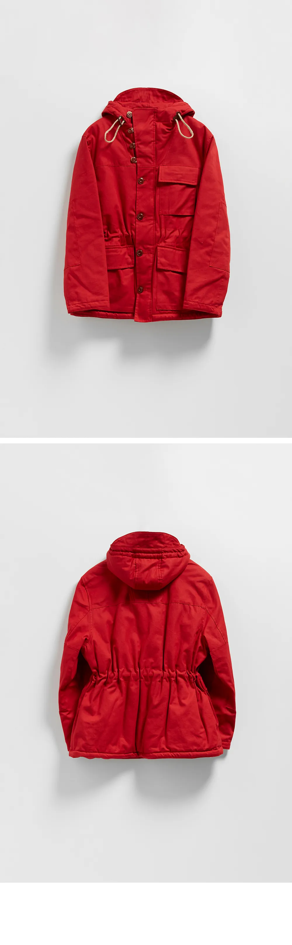 (M) COTTON CANVAS JACKET PADDED INSIDE AND KITH FUR INSIDE (RED) - 감도 ...