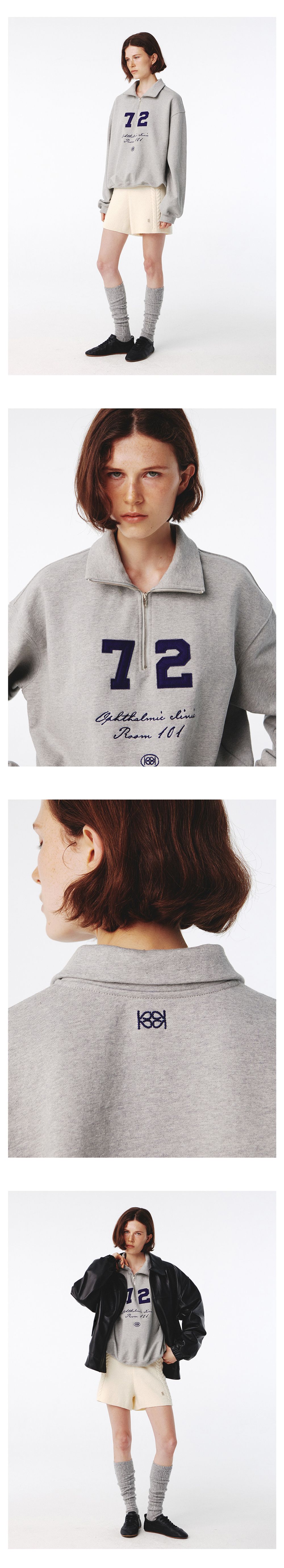 72 Half Zip-Up Pullover Melange Grey - 감도 깊은 취향 셀렉트샵 29CM