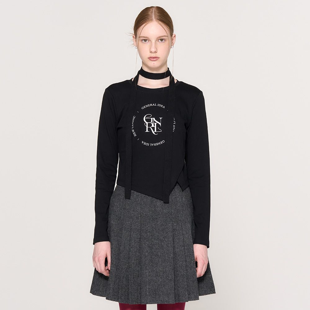 WOMAN GNRL 언밸런스 롱 슬리브 티 [BLACK] / WBD3L01513 - 감도 깊은 취향 셀렉트샵 29CM