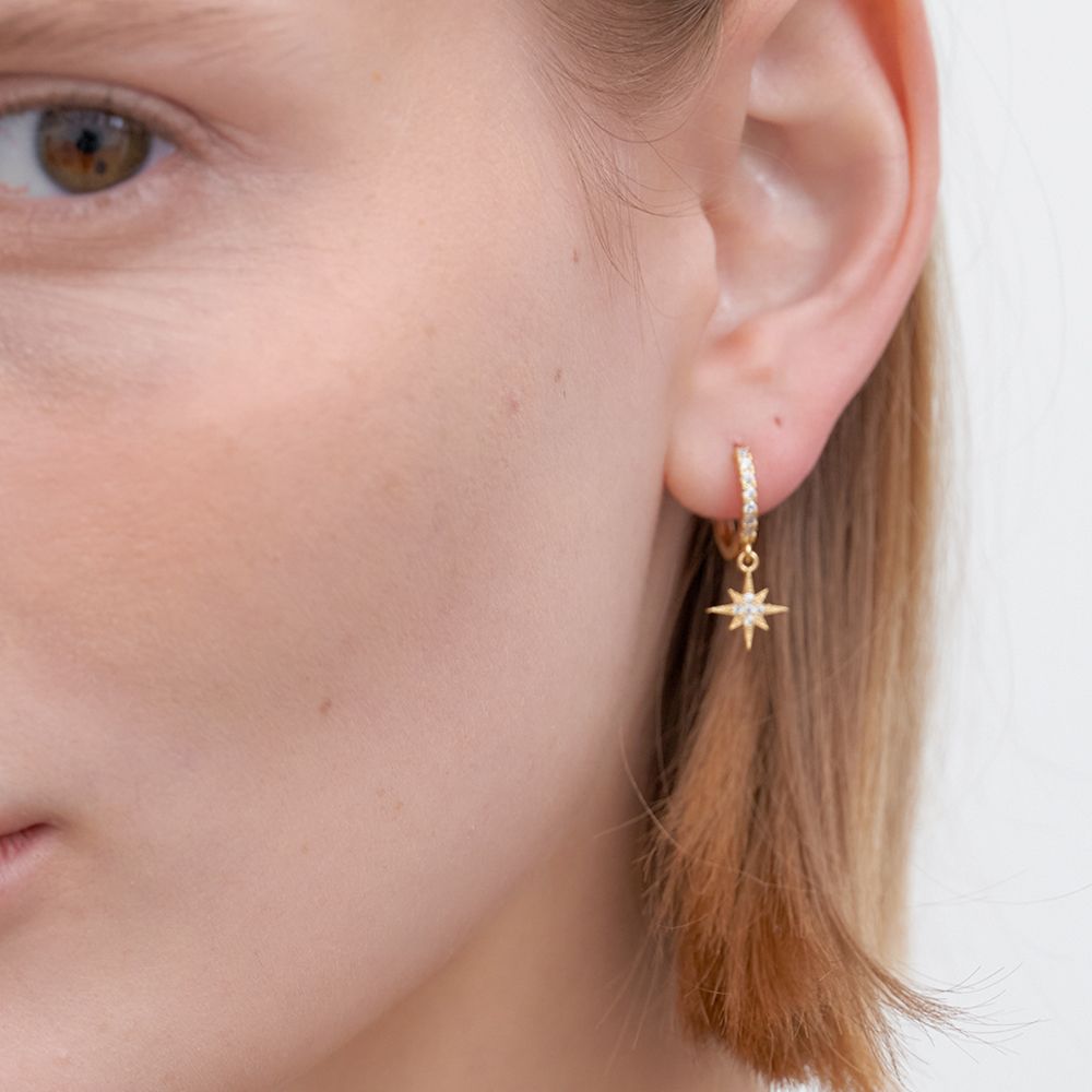 starlight pendant one touch earrings (E035_gold) - 감도 깊은 취향 셀렉트샵 29CM