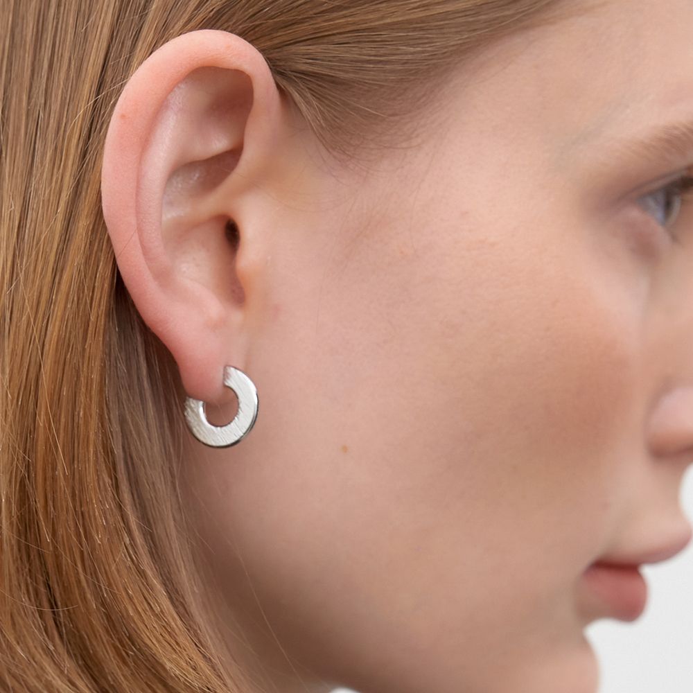 flat ring earrings (E038_silver) - 감도 깊은 취향 셀렉트샵 29CM