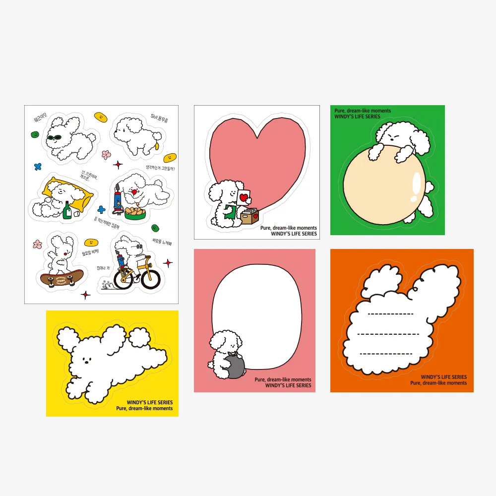 윈디 라이프 모조지 스티커팩 (6p) - 감도 깊은 취향 셀렉트샵 29CM