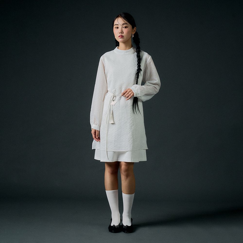 Pinny layered dress (white) - 감도 깊은 취향 셀렉트샵 29CM