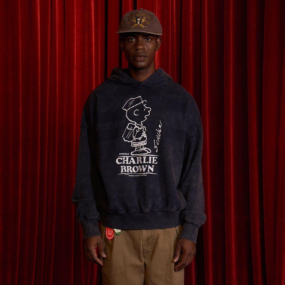 [P X PEANUTS] CHARLIE BROWN SWEAT HOODIE NAVY_FQ4KT29U - 감도 깊은 취향 셀렉트샵 29CM