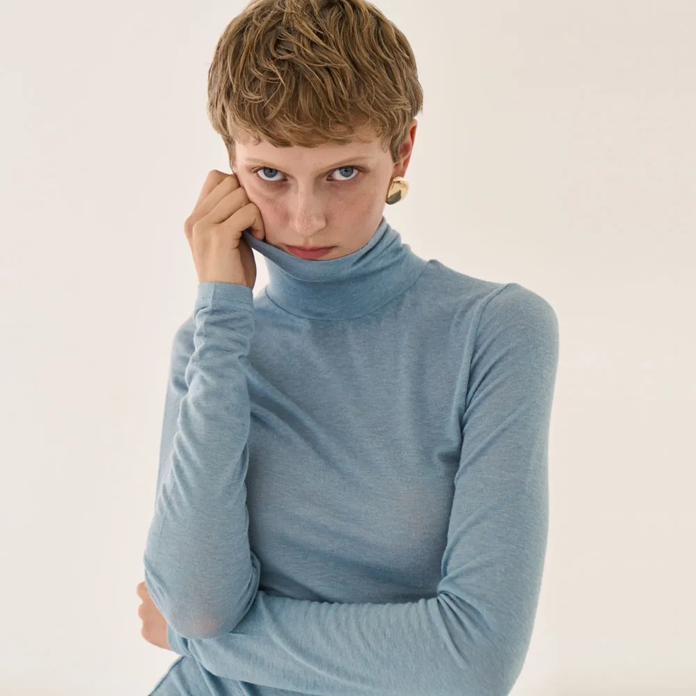 wool turtleneck top _ steel blue - 감도 깊은 취향 셀렉트샵 29CM