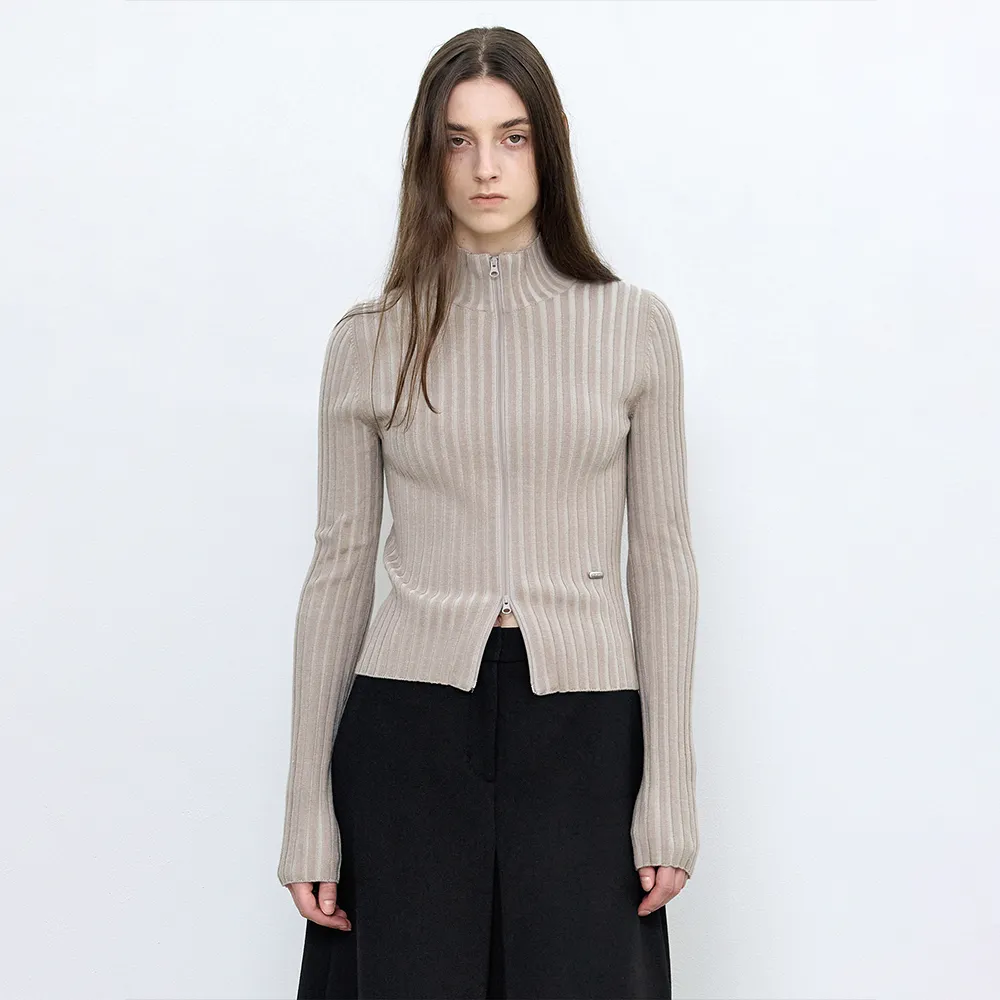 듀얼 컬러 니트 집업 ASH BEIGE - 감도 깊은 취향 셀렉트샵 29CM