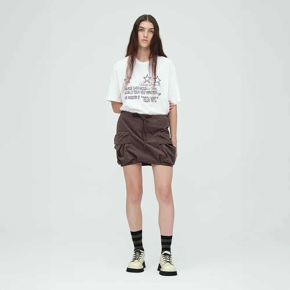 DRAW STRING CARGO MINI SKIRT_brown - 감도 깊은 취향 셀렉트샵 29CM