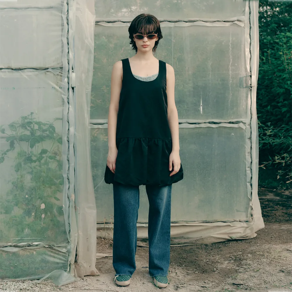 NYLON VOLUME MINI DRESS(BK) - 감도 깊은 취향 셀렉트샵 29CM