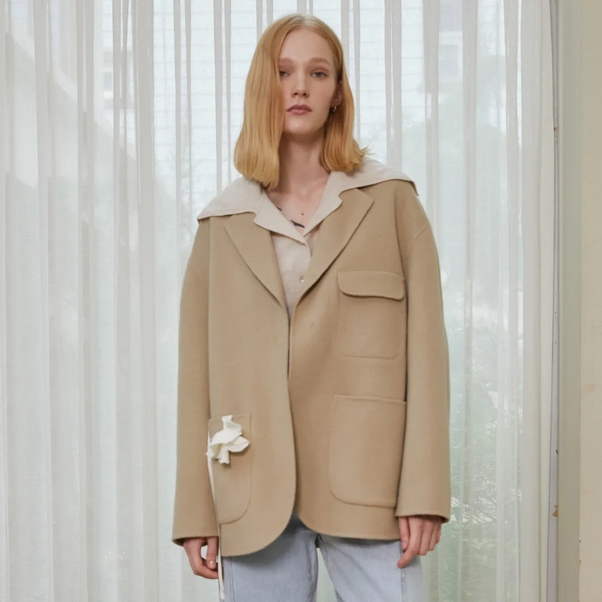 Pog Handmade Half Jacket_Ash Beige - 감도 깊은 취향 셀렉트샵 29CM