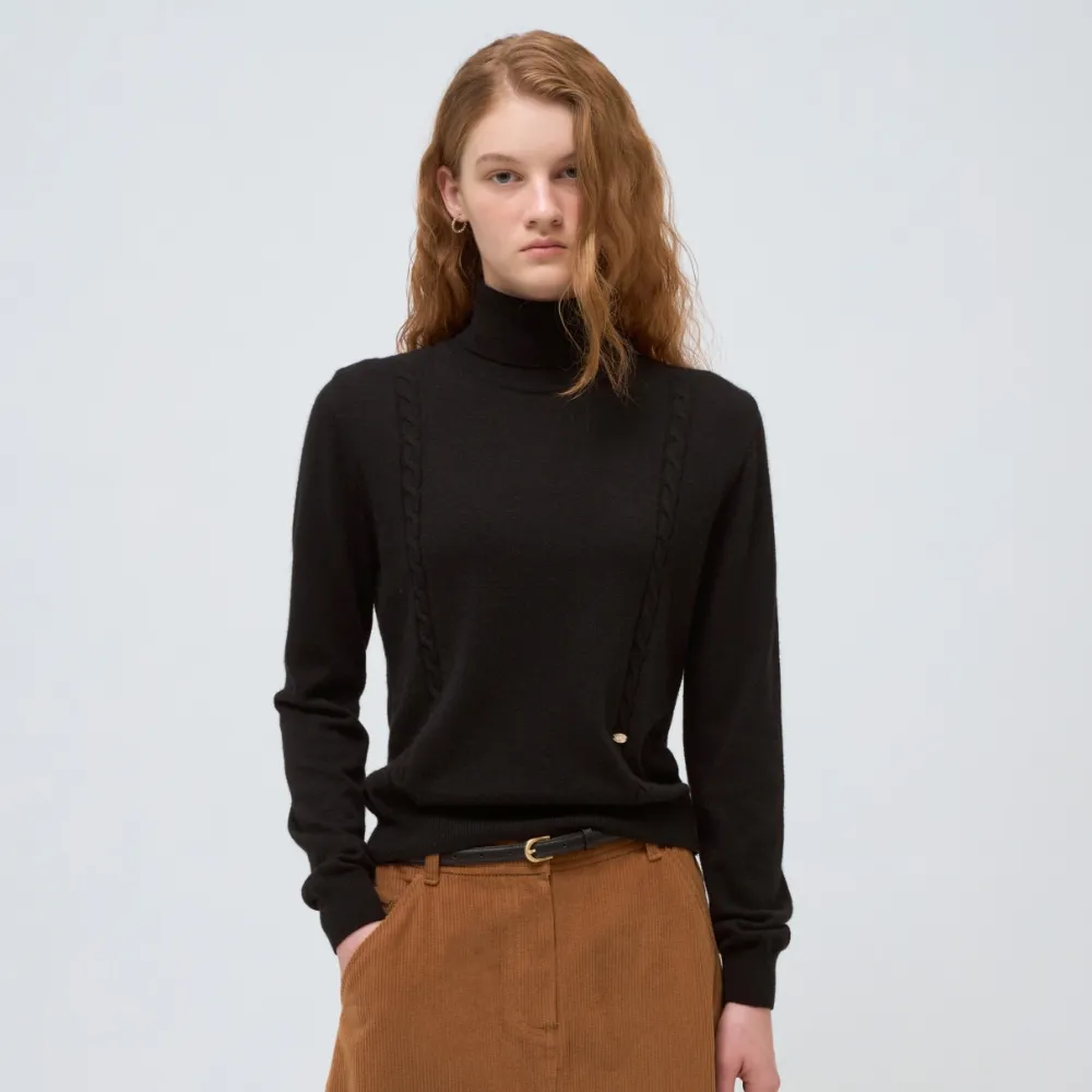cable turtleneck knit - black - 감도 깊은 취향 셀렉트샵 29CM
