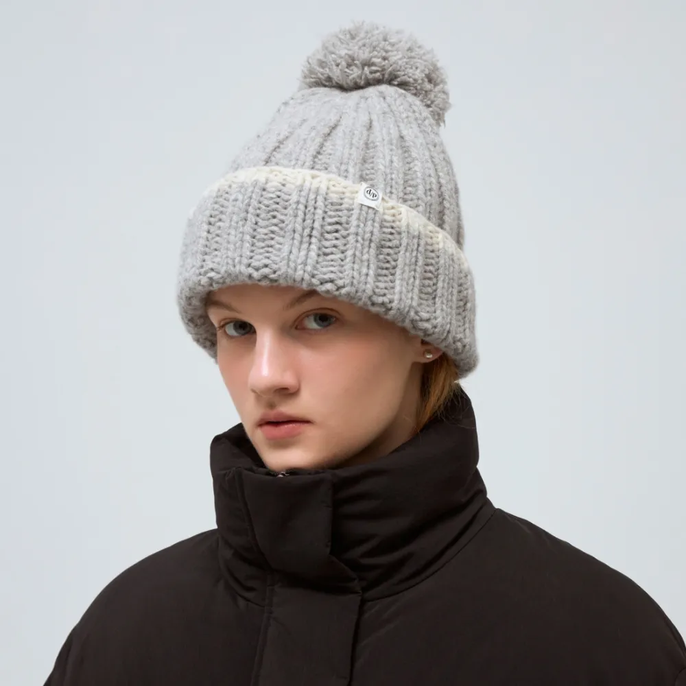 handmade pompom beanie - gray - 감도 깊은 취향 셀렉트샵 29CM