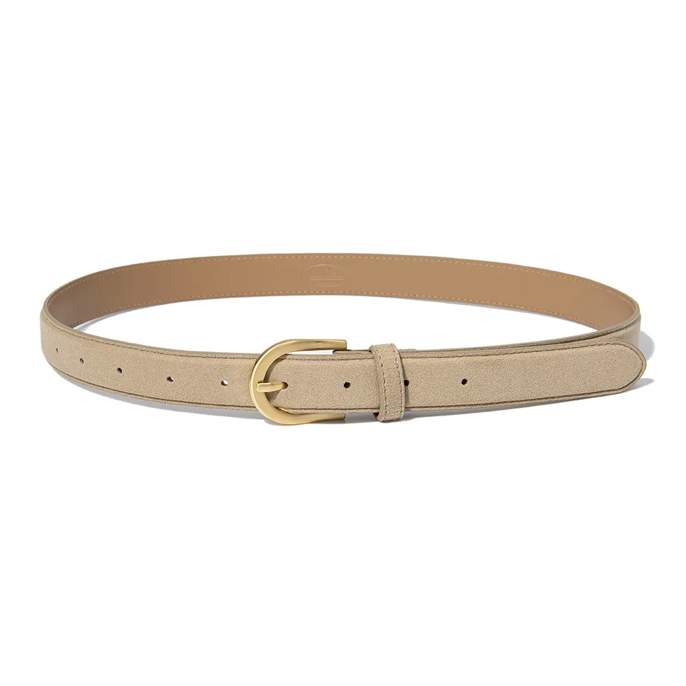 (W) round gold buckle suede belt (T026_beige) - 감도 깊은 취향 셀렉트샵 29CM