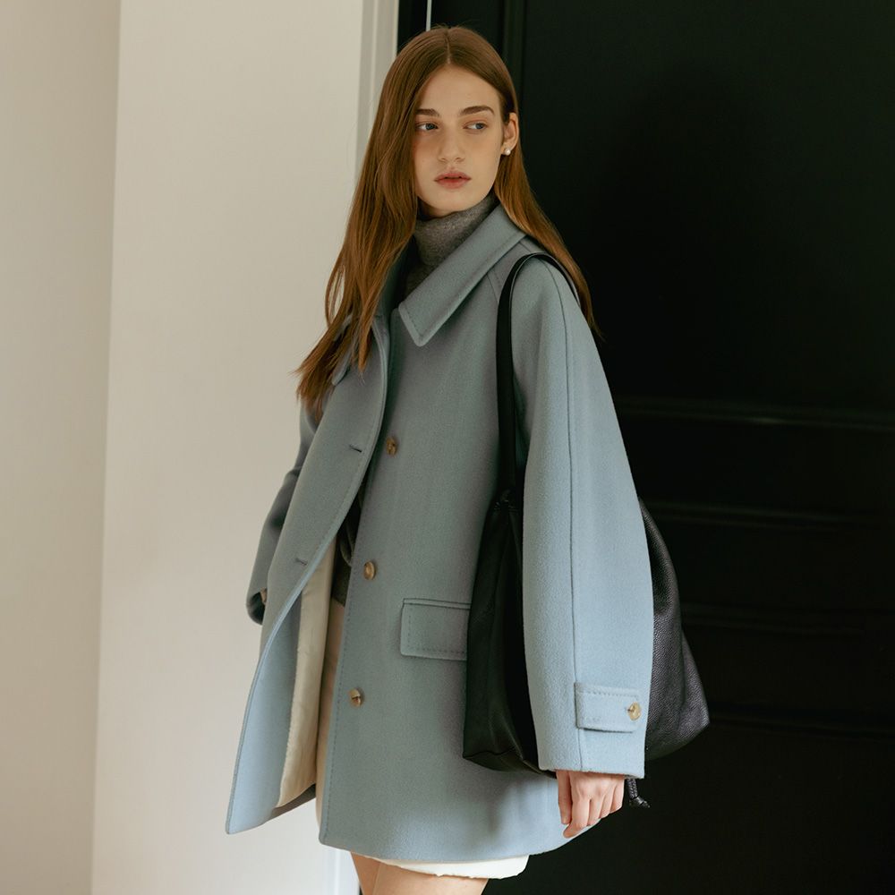 CLASSIC WOOL HALF COAT LIGHT BLUE - 감도 깊은 취향 셀렉트샵 29CM