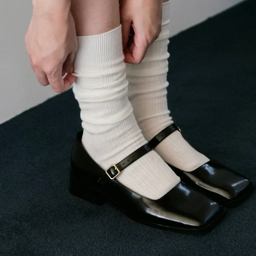 wool loose middle socks - ivory white - 감도 깊은 취향 셀렉트샵 29CM
