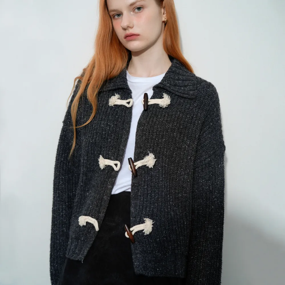 Toggle Button Collar Knit Cardigan (Charcoal) - 감도 깊은 취향 셀렉트샵 29CM