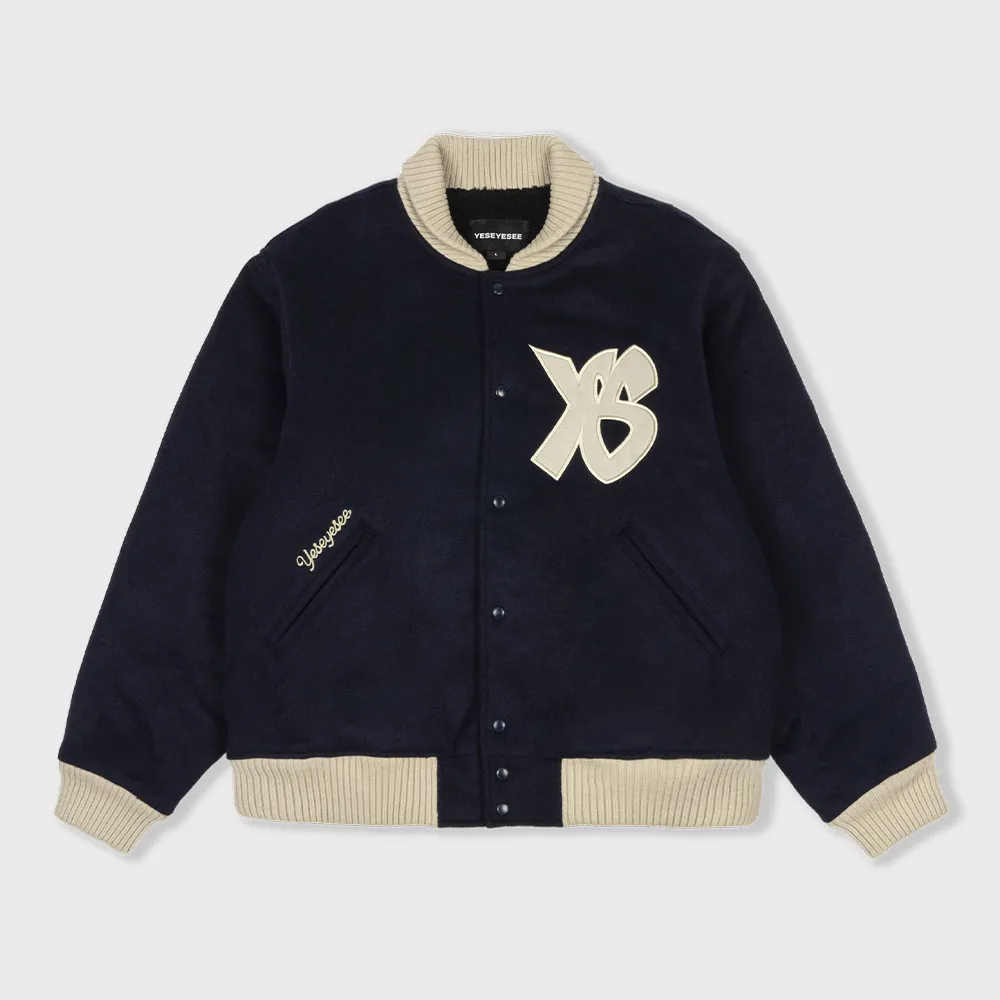 Floral Varsity Jacket Navy - 감도 깊은 취향 셀렉트샵 29CM