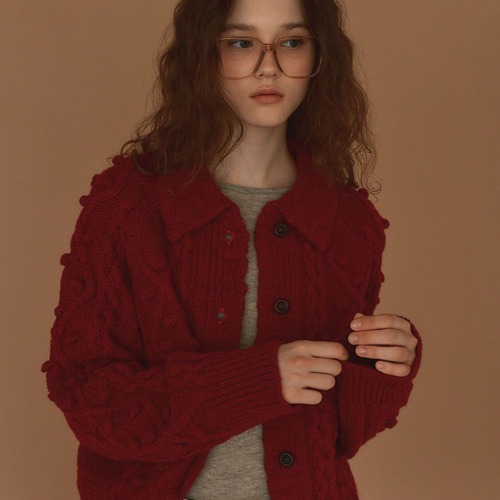 Grelot Cardigan Knit_[Red] - 감도 깊은 취향 셀렉트샵 29CM