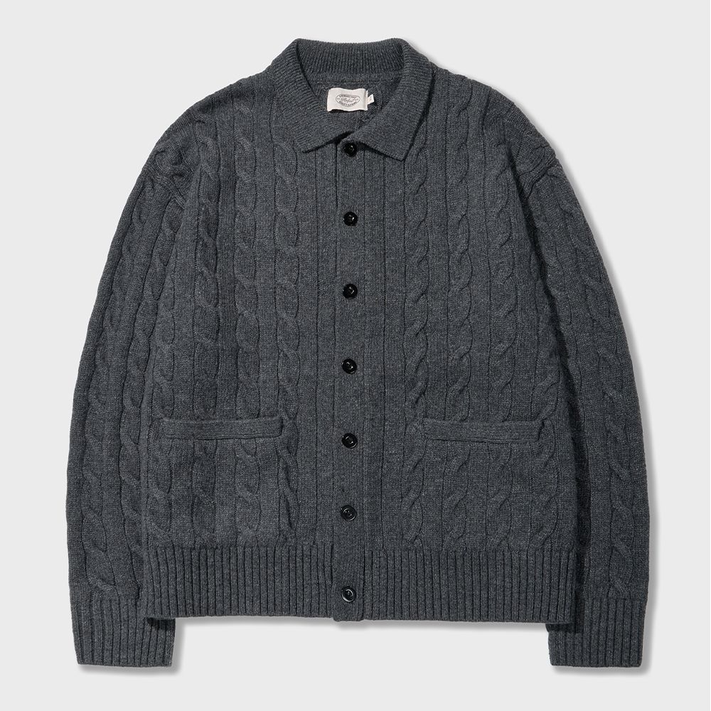Ivy Essential Cable Cardigan Charcoal - 감도 깊은 취향 셀렉트샵 29CM