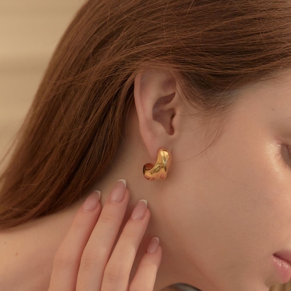 bold earrings - gold [silver 925, 18k gold plated] - 감도 깊은 취향 셀렉트샵 29CM